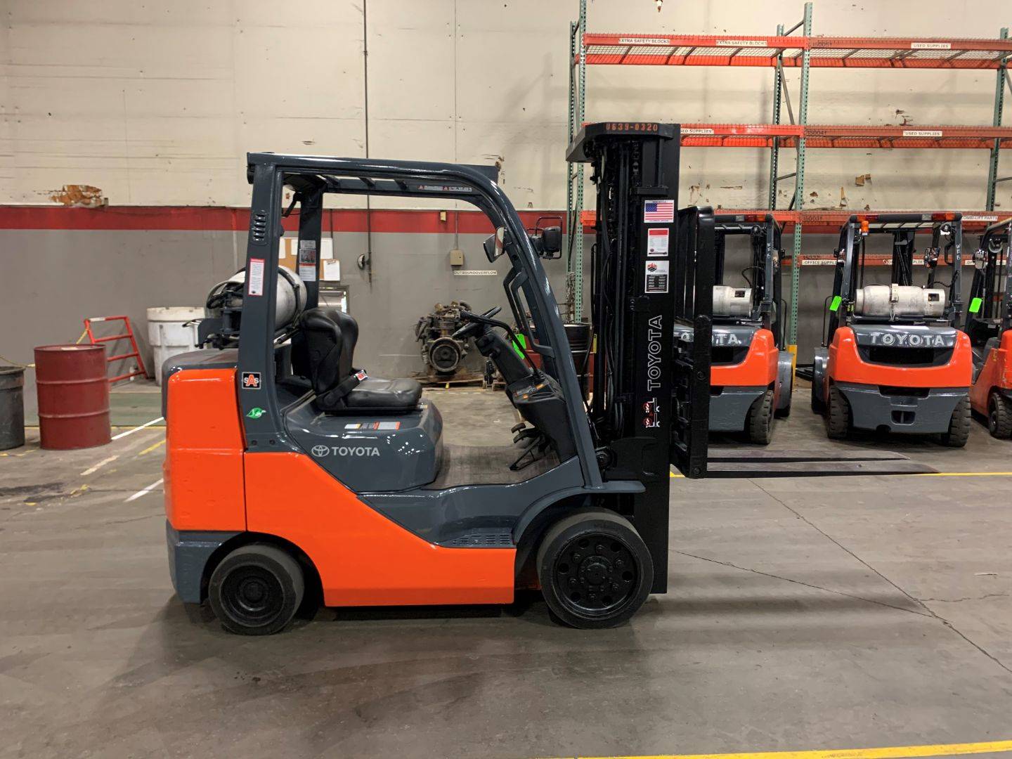 2014 LP Gas Toyota 8FGCU30 Cushion Tire 4 Wheel Sit Down (Indoor Warehouse)