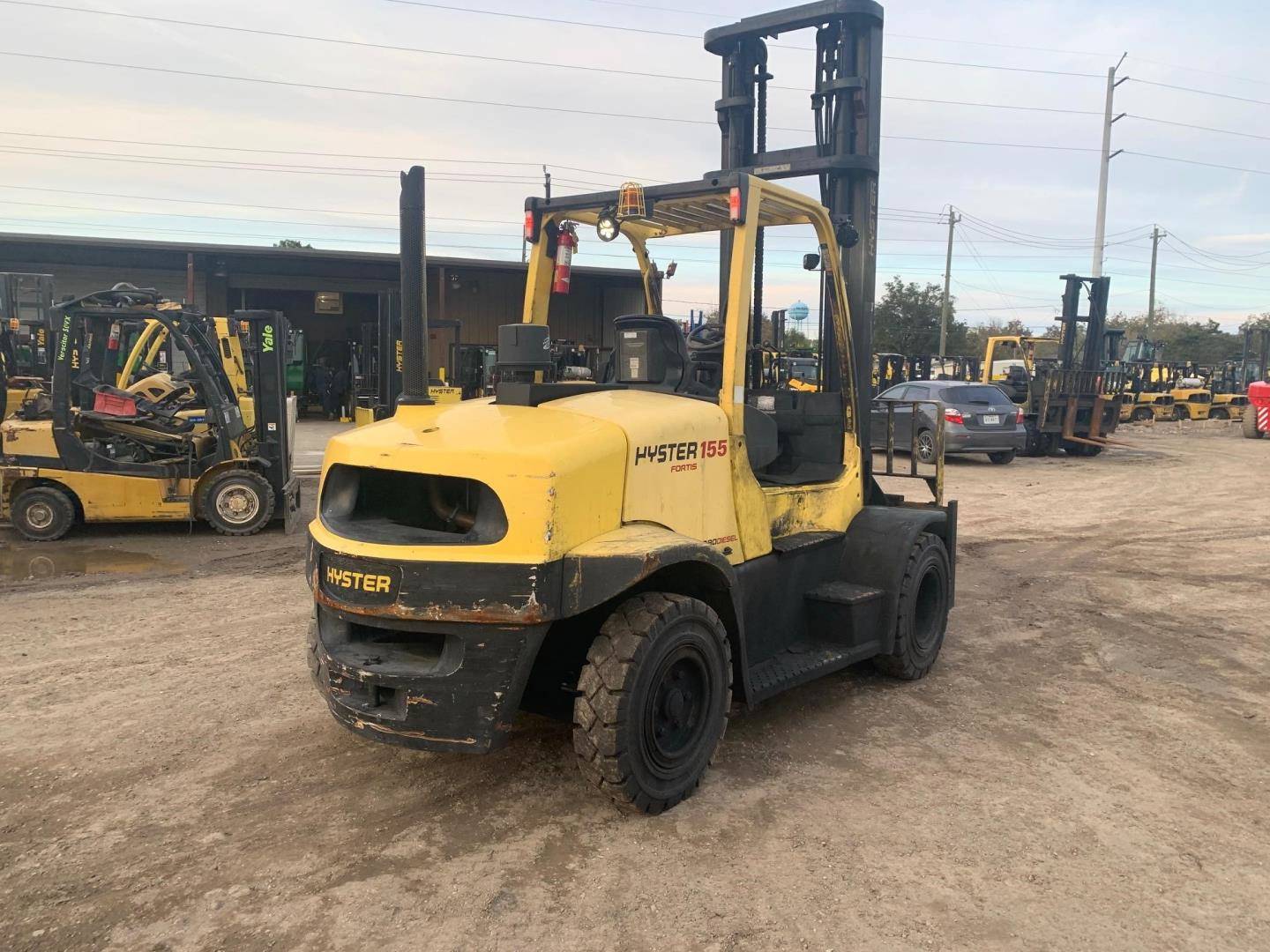 2015 Diesel Hyster H155FT Pneumatic Tire 4 Wheel Sit Down