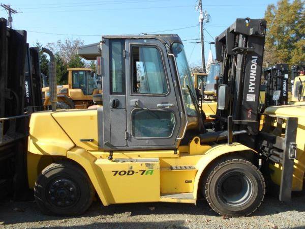 2015 Diesel Hyundai 70D-7A Pneumatic Tire 4 Wheel Sit Down