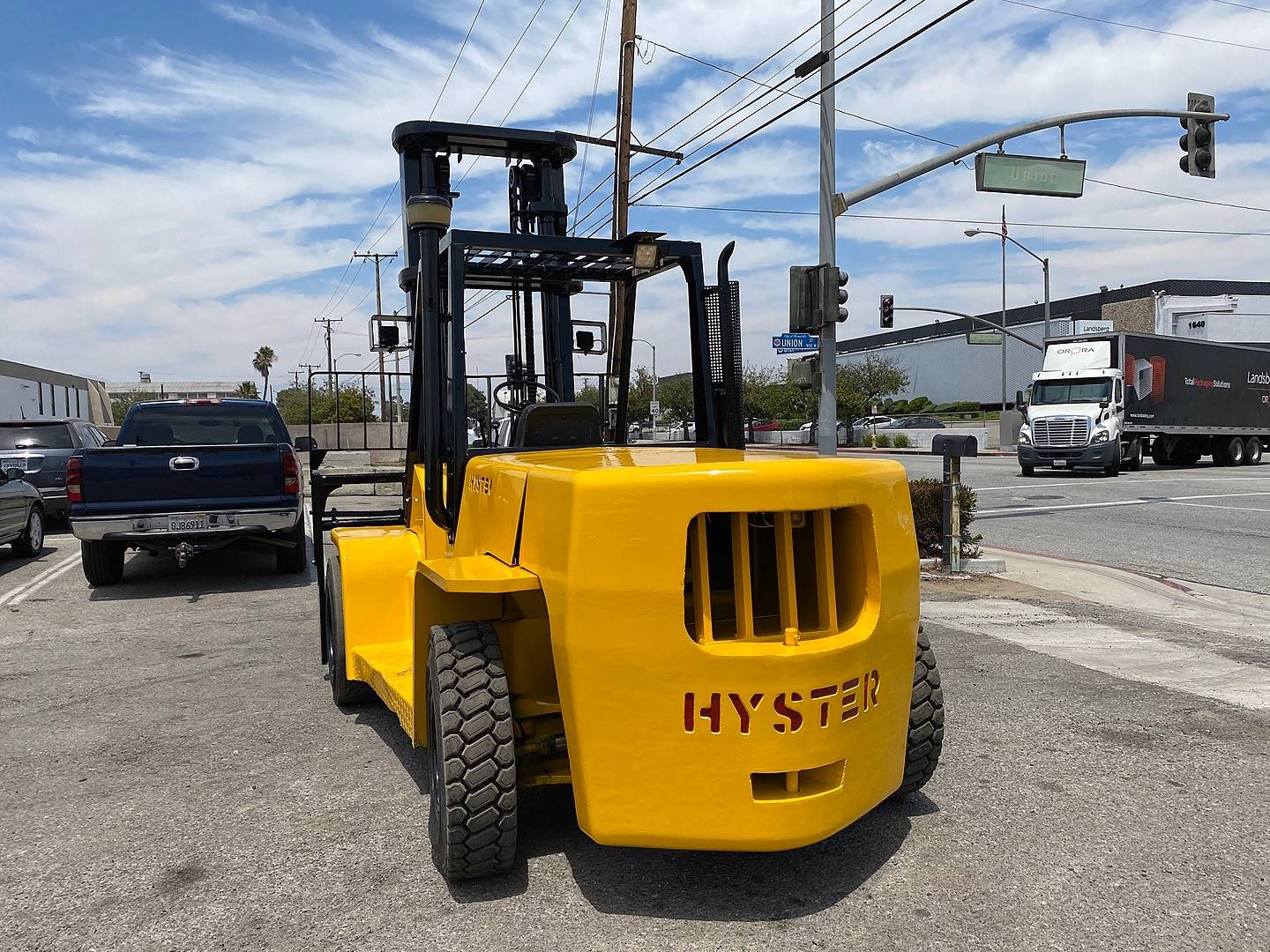 2001 Diesel Hyster H155xl Pneumatic Tire 4 Wheel Sit Down
