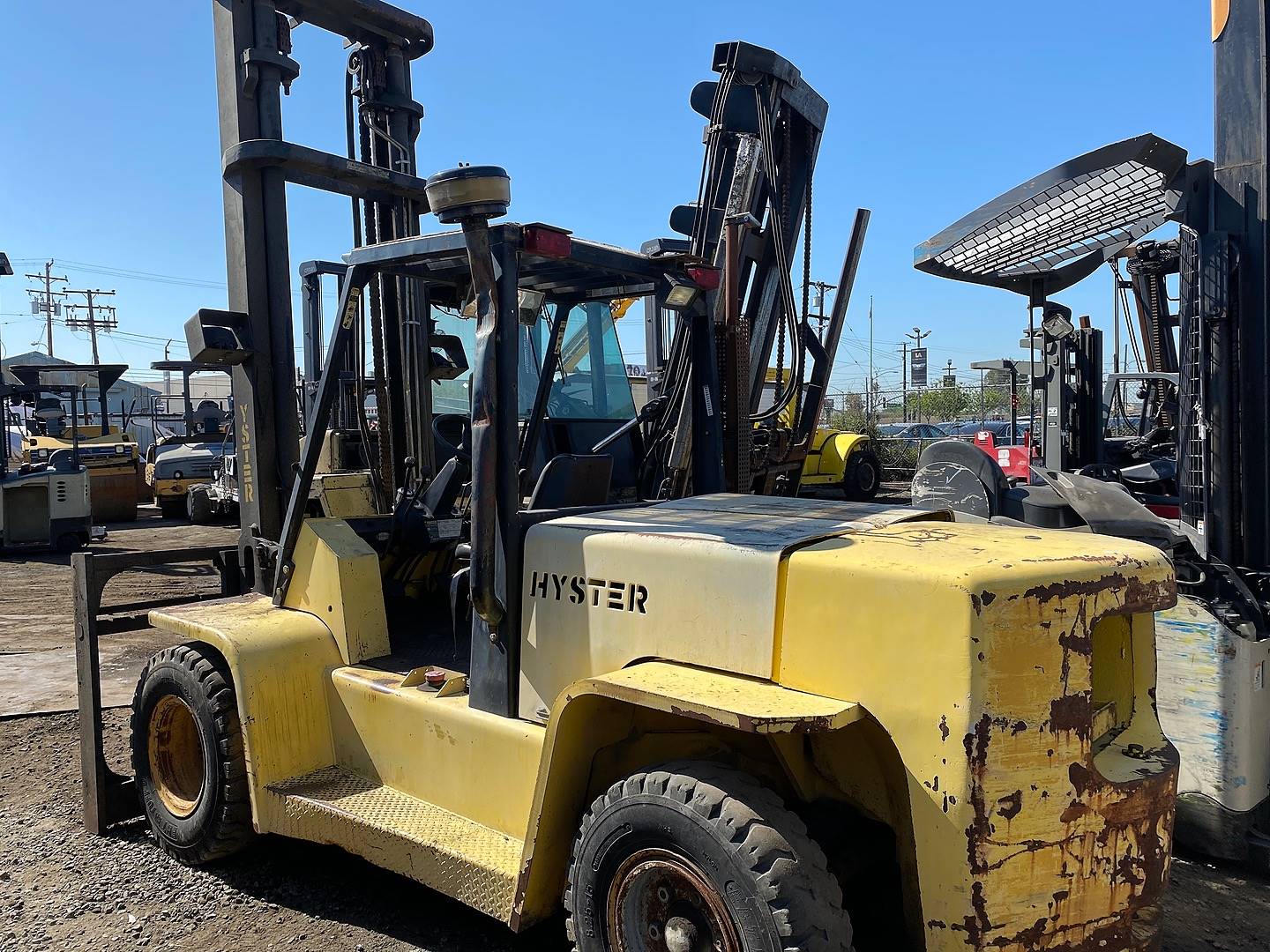 2000 Diesel Hyster H155xl Pneumatic Tire 4 Wheel Sit Down