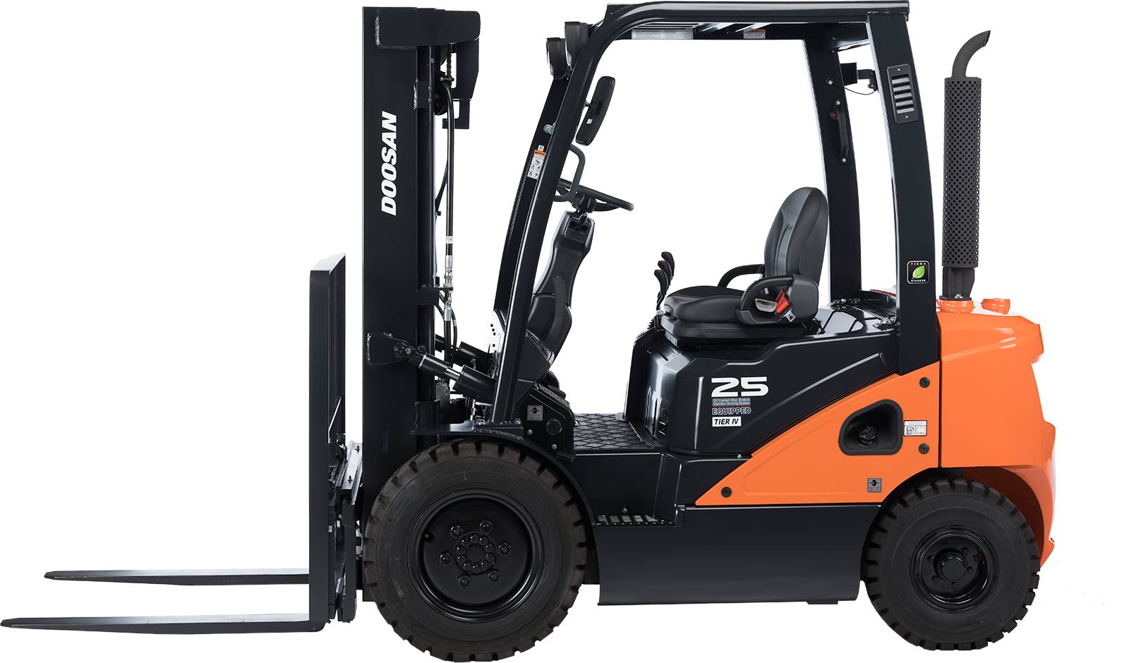 Diesel Doosan D25S-7 Pneumatic Tire 4 Wheel Sit Down