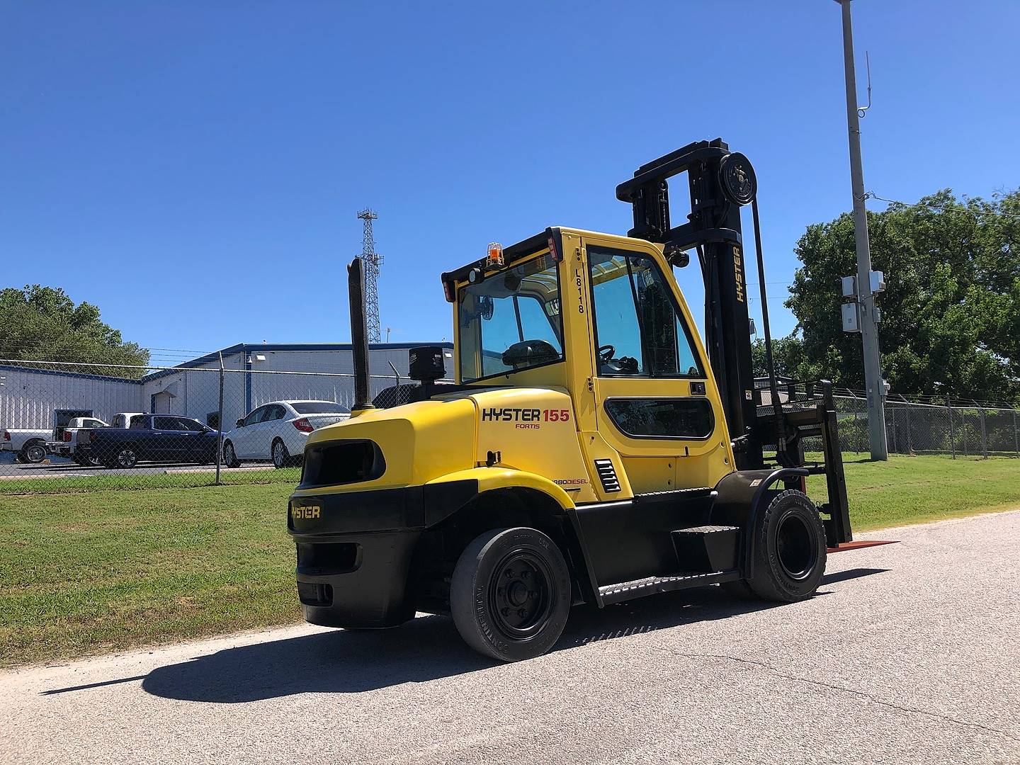 2016 Diesel Hyster H155FT Pneumatic Tire 4 Wheel Sit Down