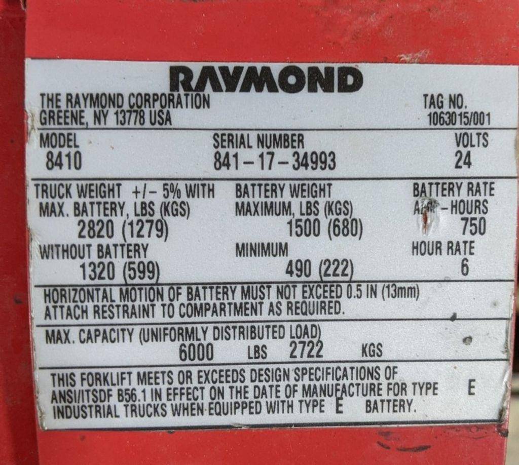 2017 Electric Raymond 8410 Electric Walkie/Rider Pallet Jack