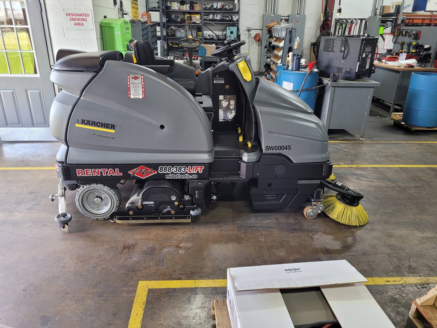 2 Used Karcher Rider Sweepers/Scrubbers for Sale