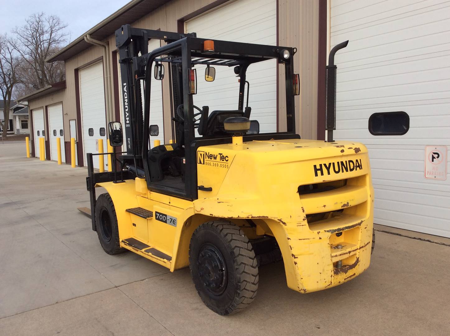 2013 Diesel Hyundai 70D-7E Pneumatic Tire 4 Wheel Sit Down