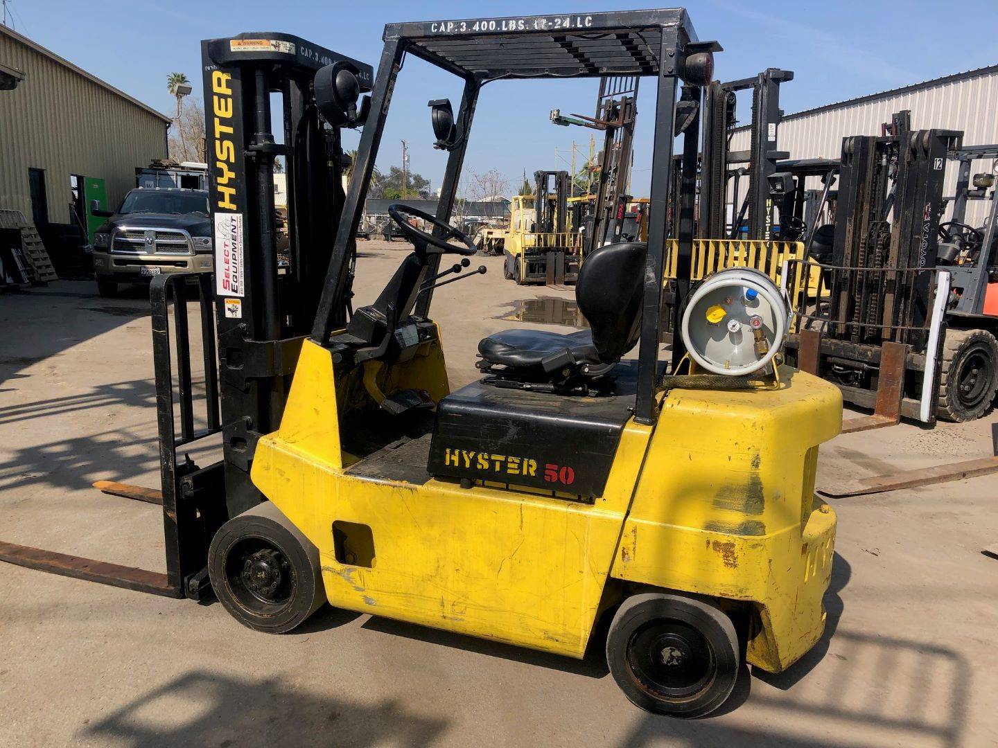 LP Gas Hyster S50XL Cushion Tire 4 Wheel Sit Down (Indoor Warehouse)