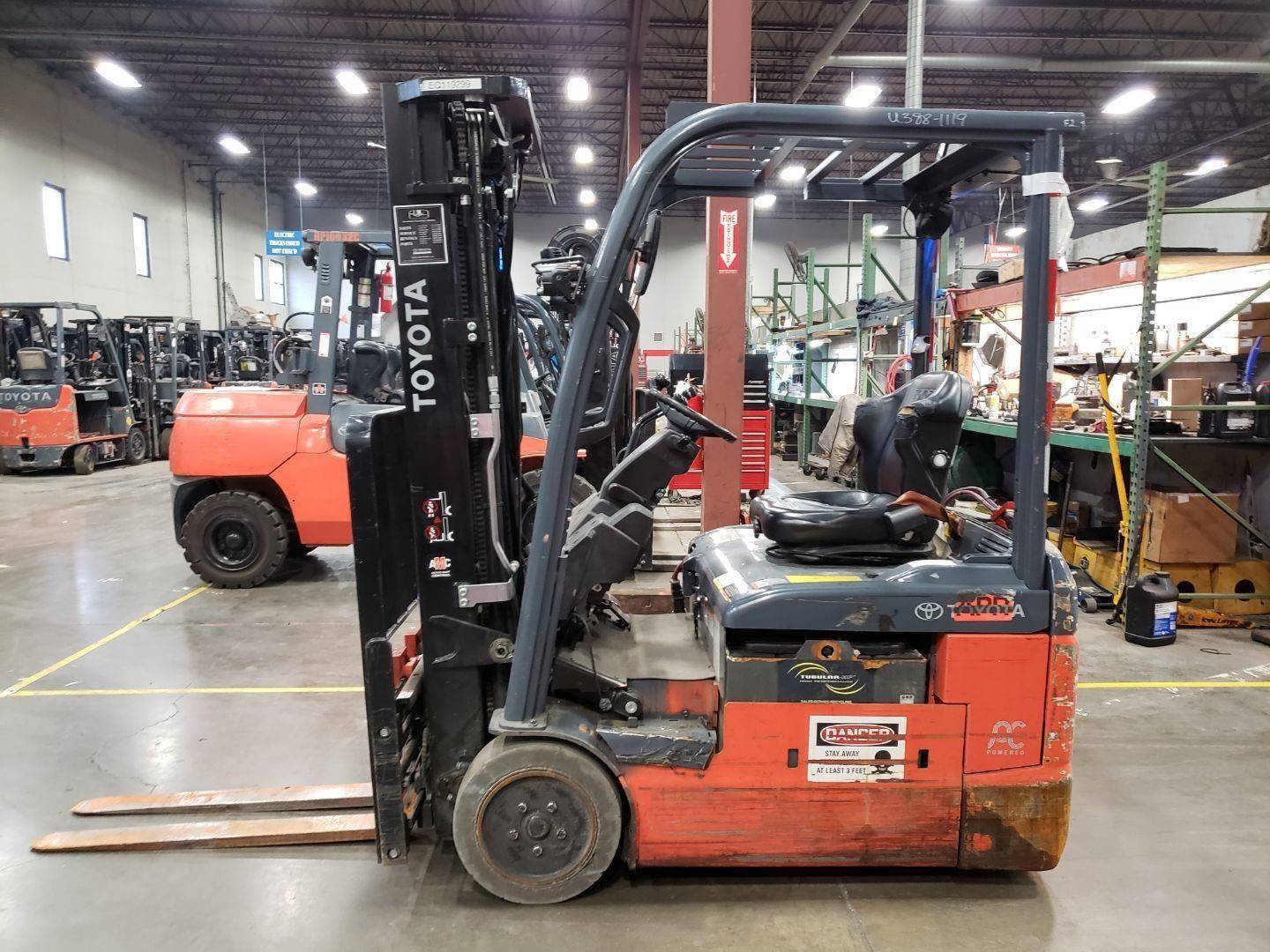 2016 Electric Toyota 8FBE15U Electric 3 Wheel Sit Down