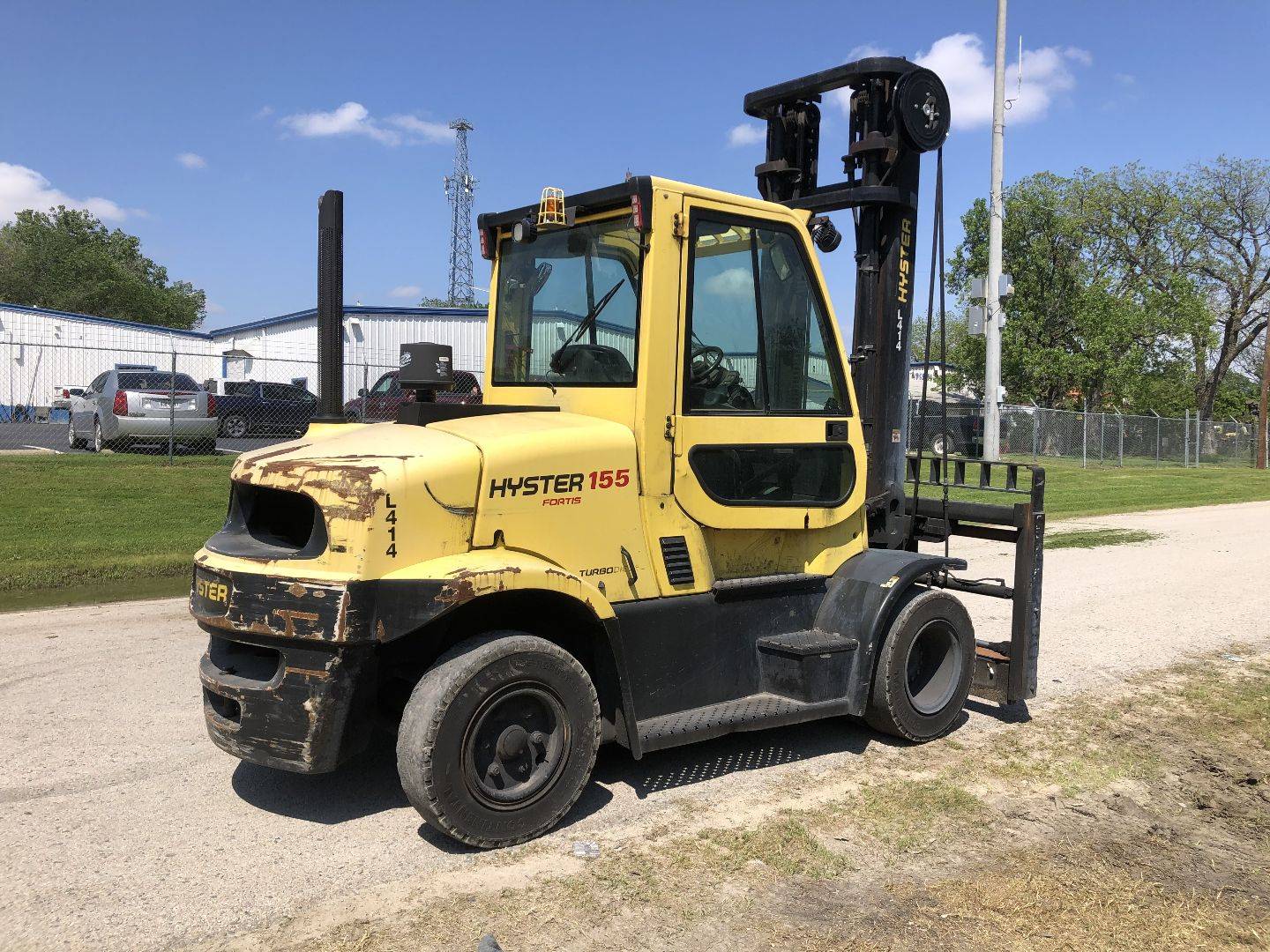 2016 Diesel Hyster H155FT Pneumatic Tire 4 Wheel Sit Down