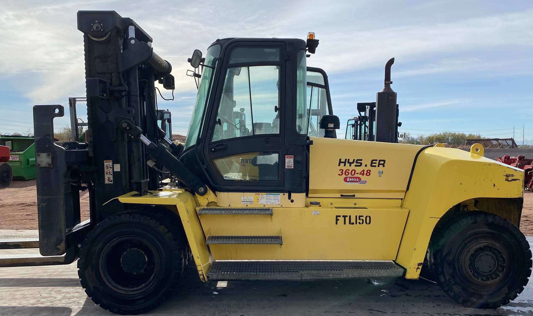 2014 Diesel Hyster H360HD-48 Pneumatic Tire 4 Wheel Sit Down