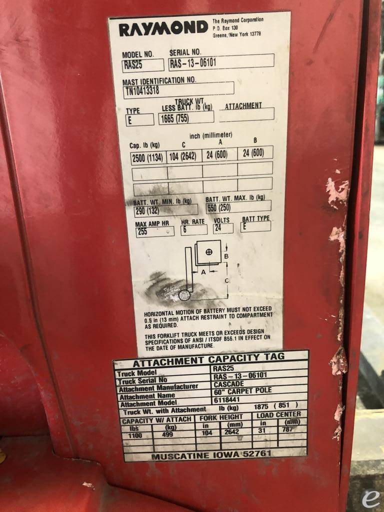 2013 Electric Raymond Electric Walkie Straddle Stacker | Eliftruck