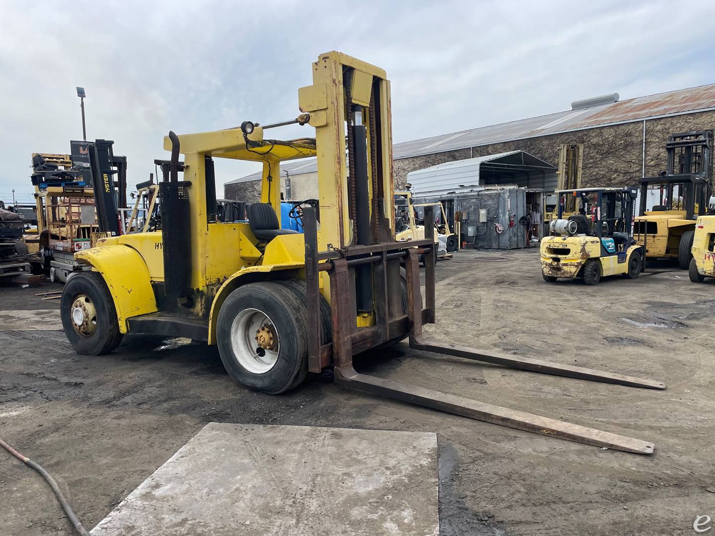 1991 Diesel Hyster H250h Pneumatic Tire 4 Wheel Sit Down