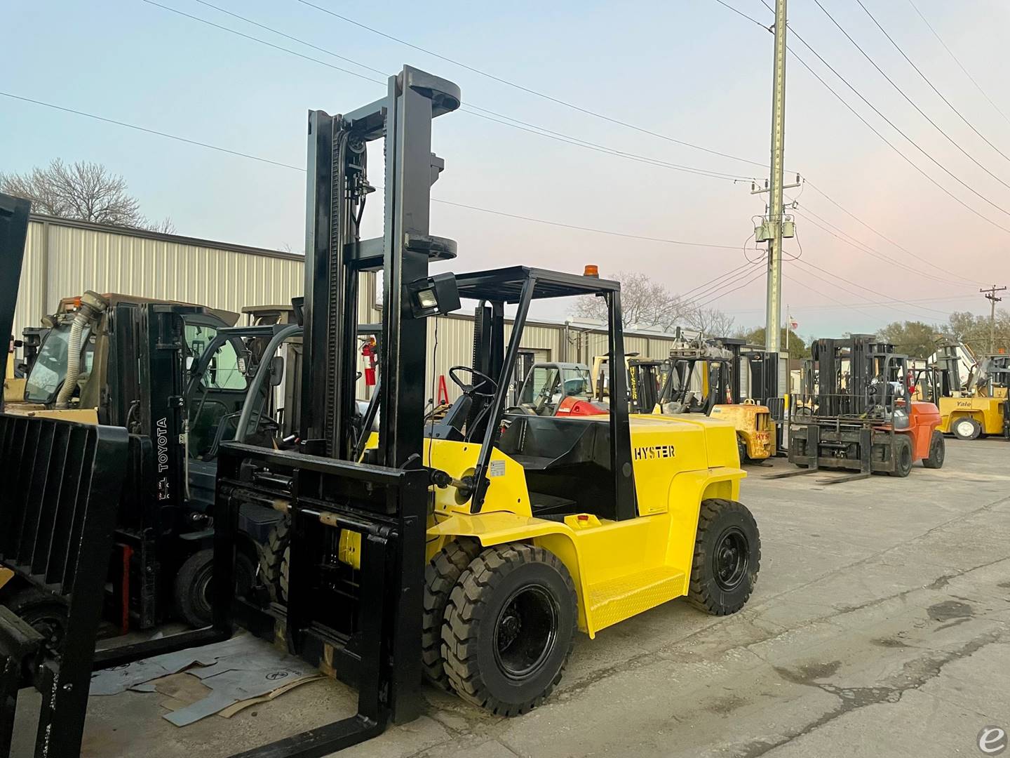2004 Diesel Hyster H155XL Pneumatic Tire 4 Wheel Sit Down