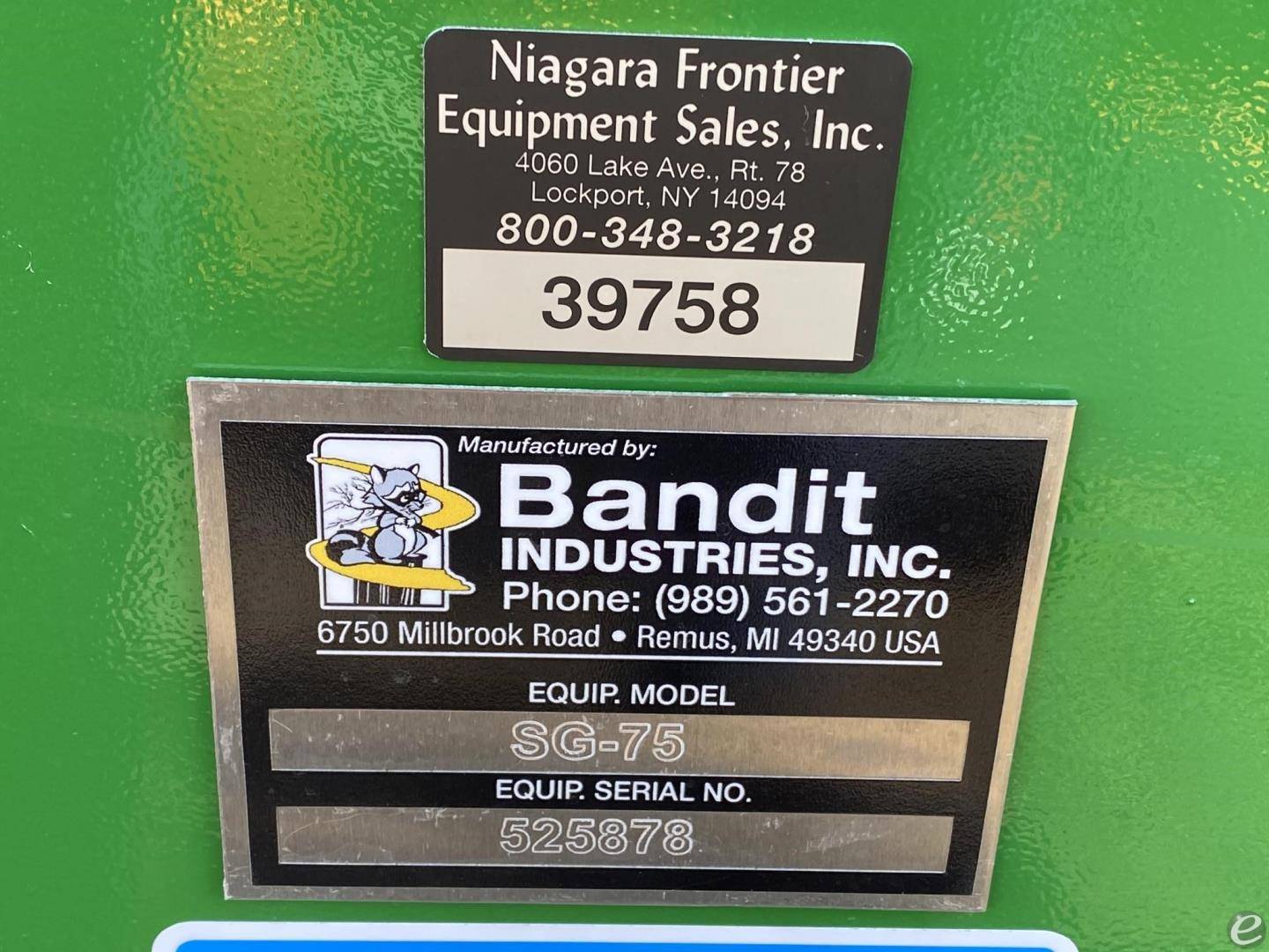 2023 Bandit SG75 Earth Moving and Construction