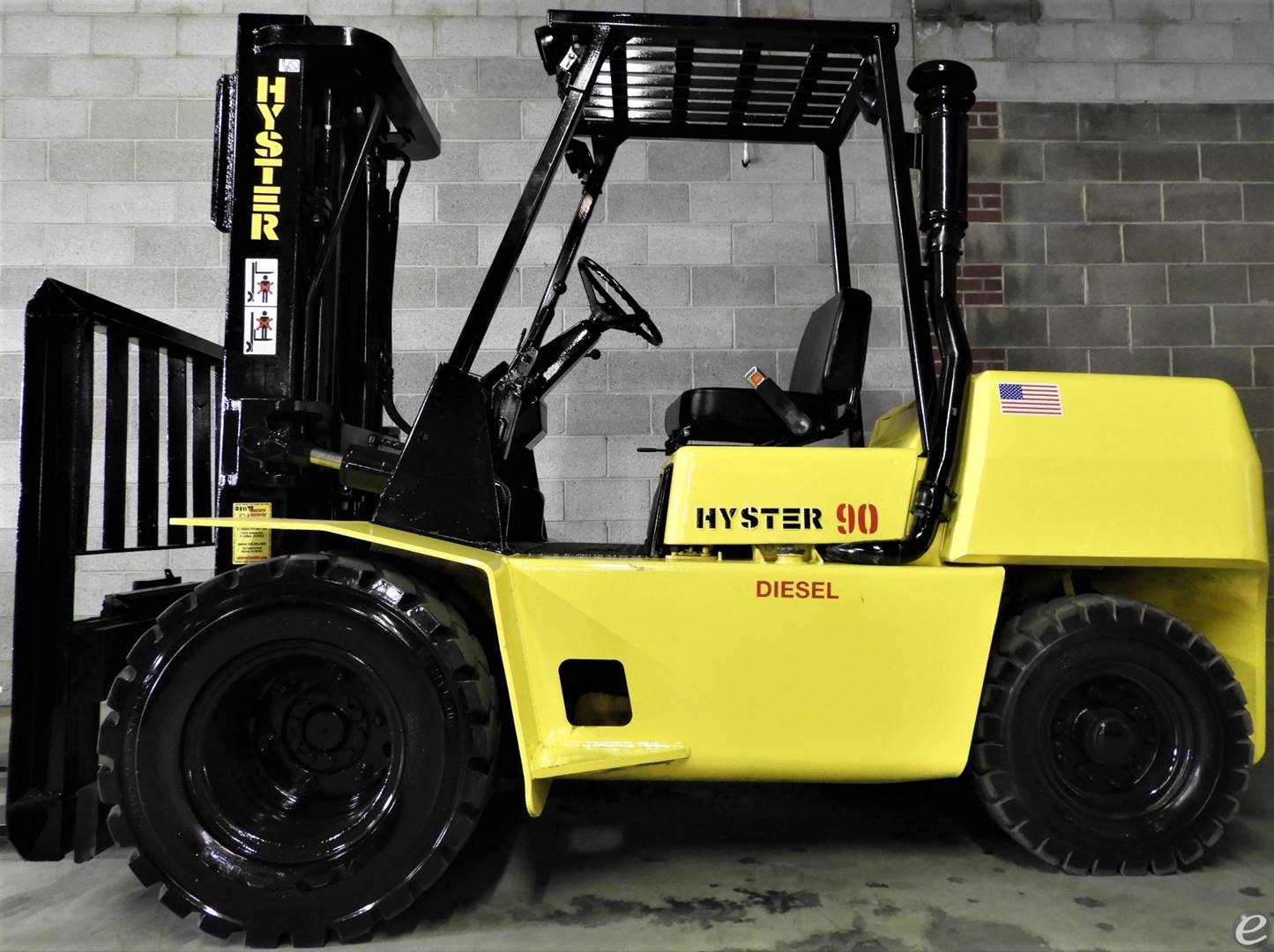 1993 Diesel Hyster H90XLS Pneumatic Tire 4 Wheel Sit Down