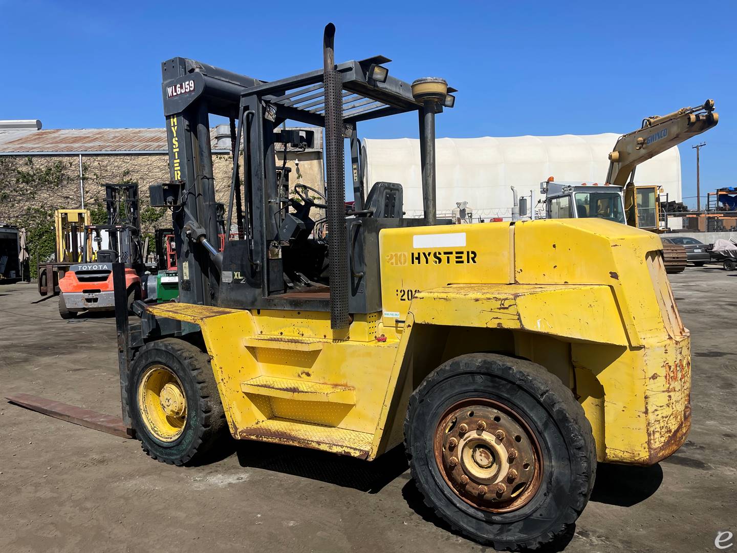 2000 Diesel Hyster H210xl Pneumatic Tire 4 Wheel Sit Down