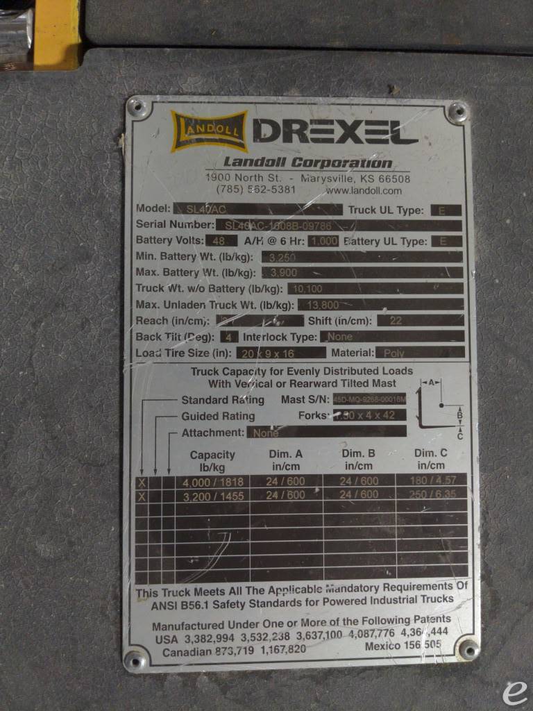 2016 Electric Drexel SL40AC Electric Man Up Swing Reach Turret