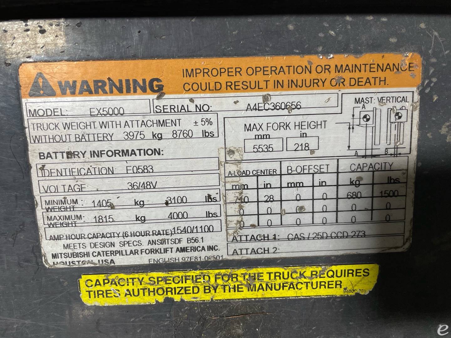 2012 Electric Cat ex5000 Electric 4 Wheel Sit Down