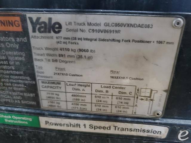 2017 LP Gas Yale Forklifts GC050VX - 123Forklift