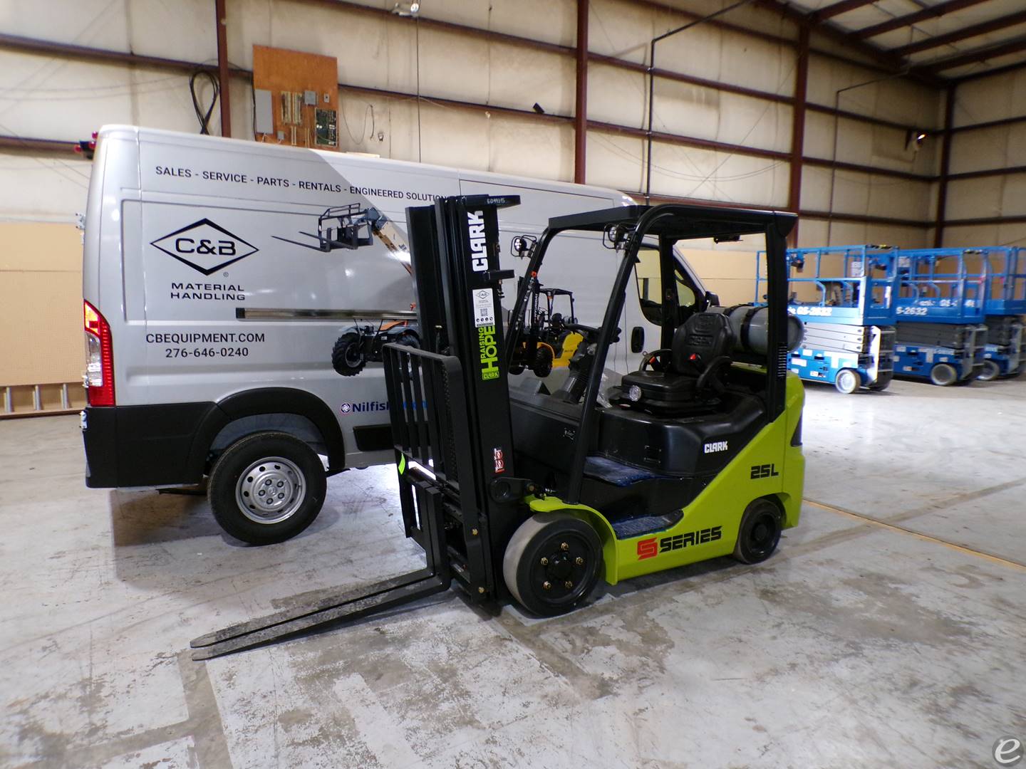 2024 LP Gas Clark S25C Cushion Tire 4 Wheel Sit Down (Indoor Warehouse)