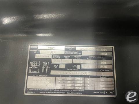 2024 Electric Linde E20C Electric 4 Wheel Sit Down