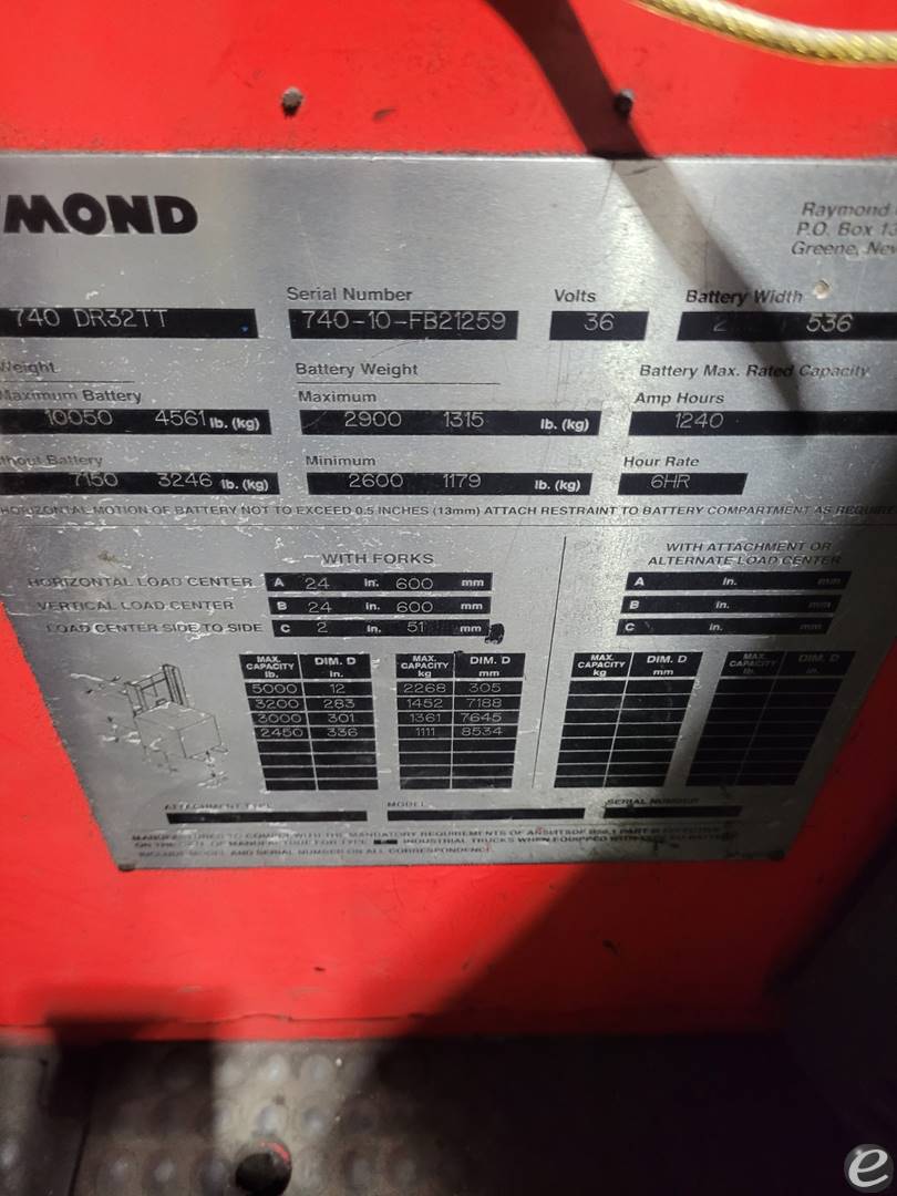 2010 Electric Raymond Electric Narrow Aisle Double Reach | Eliftruck