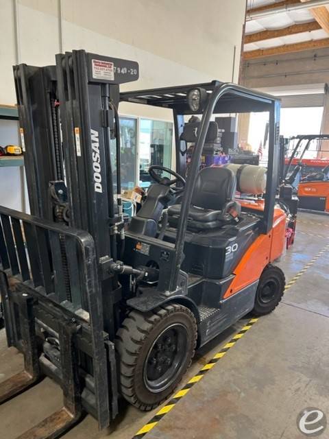 2018 LP Gas Doosan G30N-7lp Pneumatic Tire 4 Wheel Sit Down