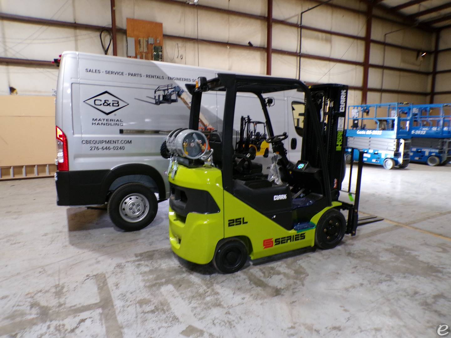 2024 LP Gas Clark S25C Cushion Tire 4 Wheel Sit Down (Indoor Warehouse)