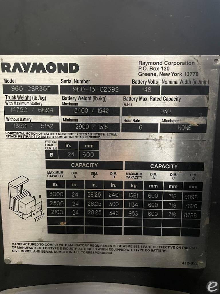 2013 Electric Raymond Electric Man Up Swing Reach Turret | Eliftruck