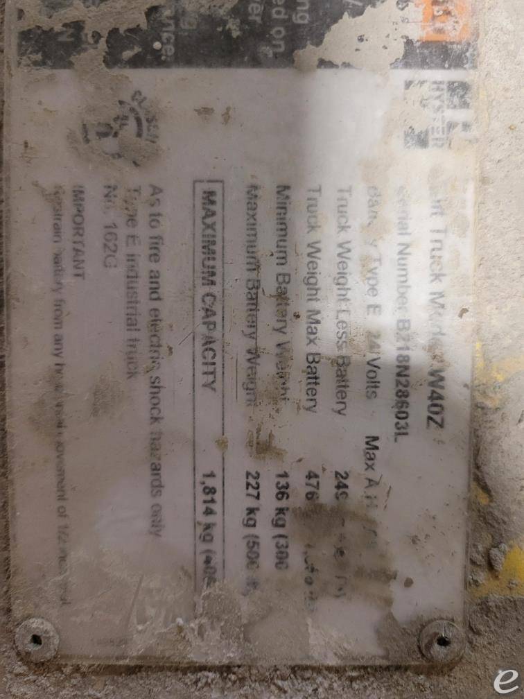 2013 Electric Hyster Forklifts W40Z - 123Forklift