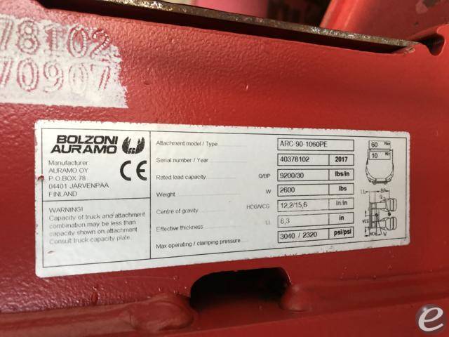 Bolzoni ARC-90-1060PE Paper Roll Clamps