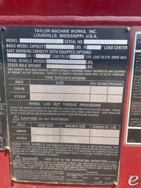 2019 Diesel Taylor X360L Pneumatic Tire 4 Wheel Sit Down