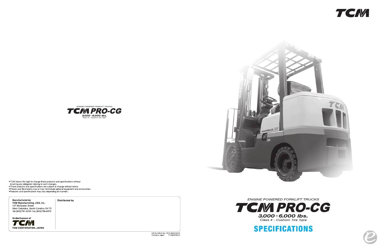 2011 LP Gas TCM FCG25 Cushion Tire 4 Wheel Sit Down (Indoor Warehouse)