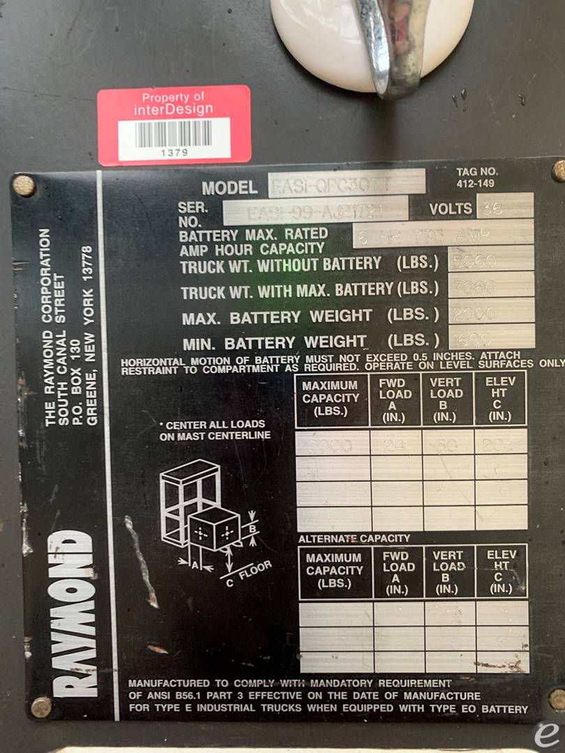 1999 Electric Raymond EASI-OPC30TT Electric Order Picker