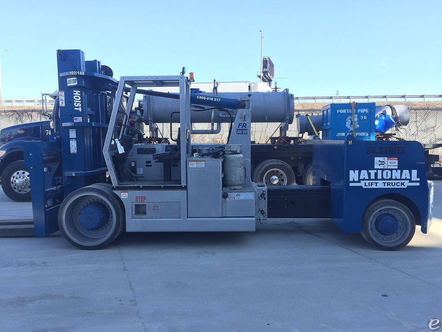 2017 Dual Fuel Hoist Liftruck FR 60/80 Cushion Tire 4 Wheel Sit Down ...