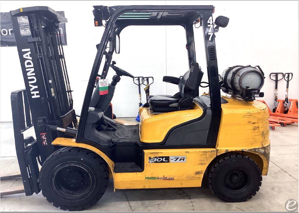 2018 LP Gas Hyundai 30L-7A Pneumatic Tire 4 Wheel Sit Down