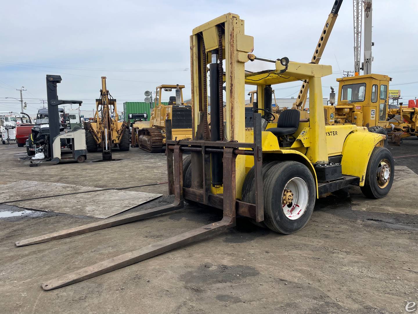 1991 Diesel Hyster H250h Pneumatic Tire 4 Wheel Sit Down