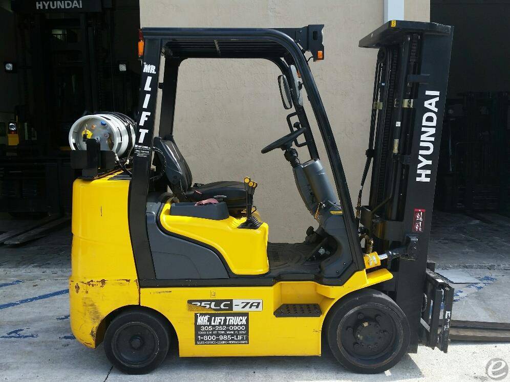 2014 LP Gas Hyundai 25LC-7A Cushion Tire 4 Wheel Sit Down (Indoor ...