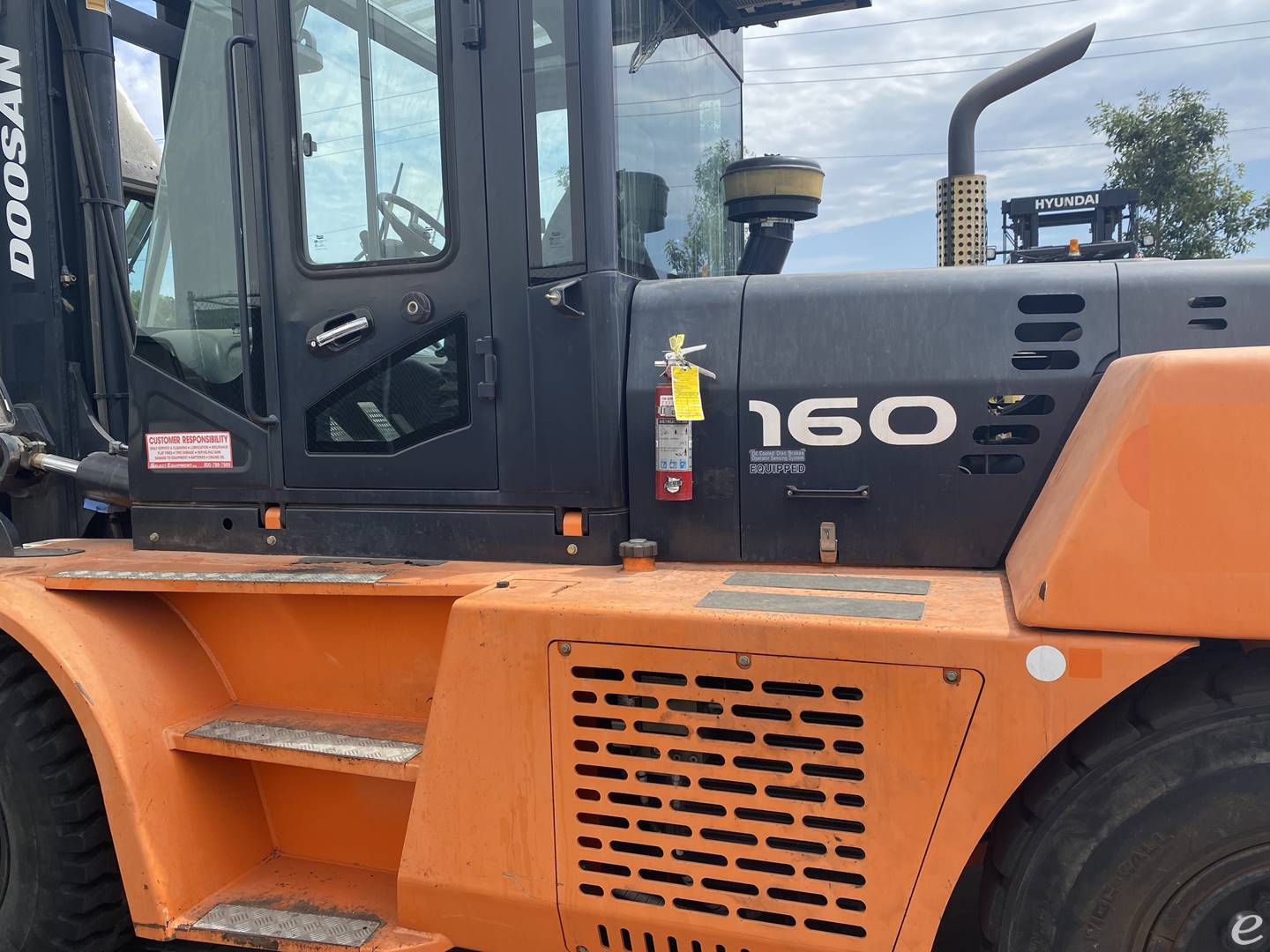 2014 Diesel Doosan D160S-5 Pneumatic Tire 4 Wheel Sit Down