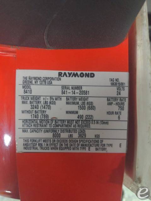 2014 Electric Raymond 8410 Electric Walkie/Rider Pallet Jack