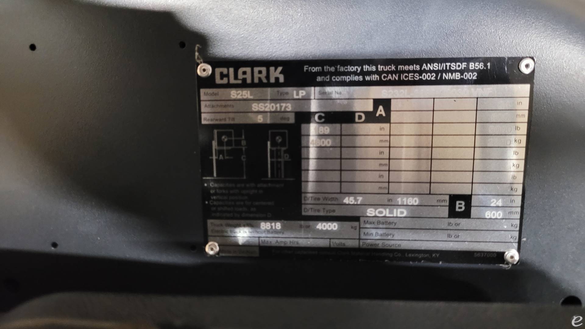 2024 LP Gas Clark Forklifts S25 - 123Forklift