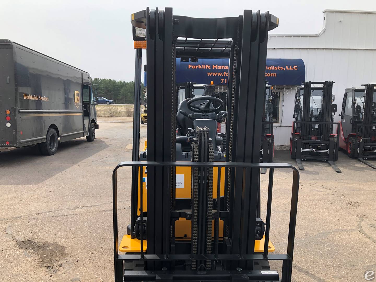 2022 Electric Hyundai 25BC-9 Pneumatic Tire 4 Wheel Sit Down