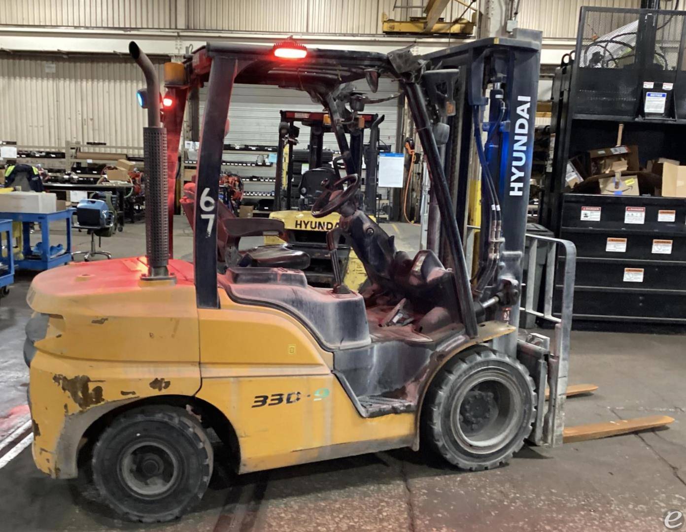 2018 Diesel Hyundai 33D-9 Pneumatic Tire 4 Wheel Sit Down