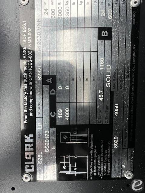 2024 LP Gas Clark Pneumatic Tire 4 Wheel Sit Down | Eliftruck