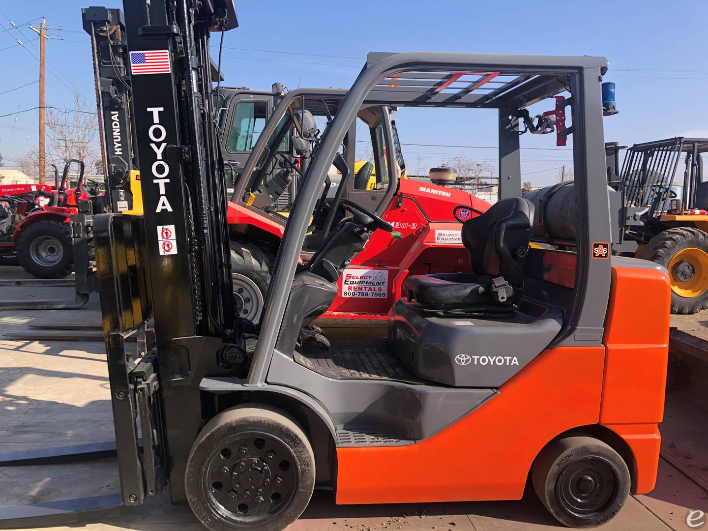 2014 LP Gas Toyota 8FGCU30 Cushion Tire 4 Wheel Sit Down (Indoor Warehouse)