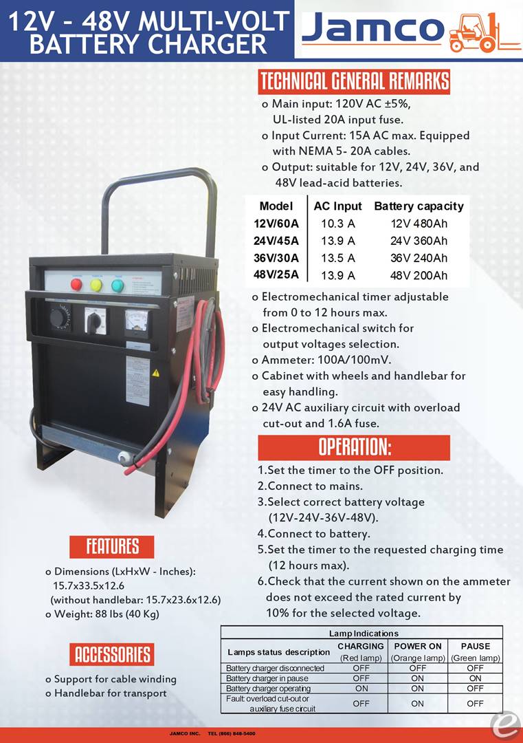 2022 Jamco Batteries and charger | Eliftruck