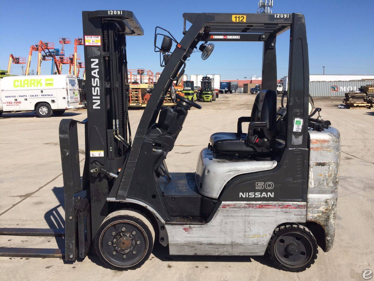 2008 LP Gas Nissan CF50LP Cushion Tire 4 Wheel Sit Down (Indoor Warehouse)