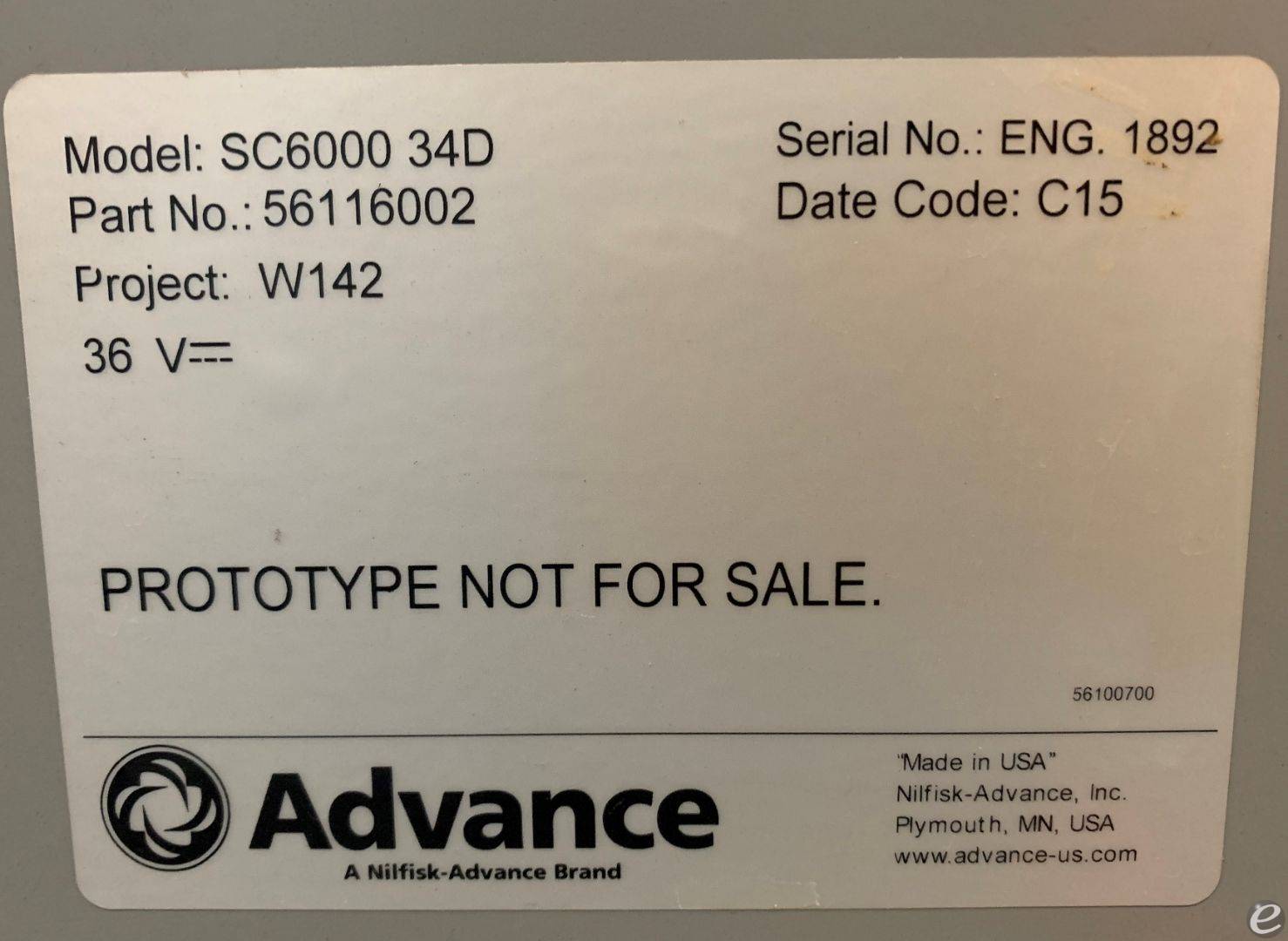 Electric Nilfisk Advance SC6000-34D Rider Sweeper/Scrubbers