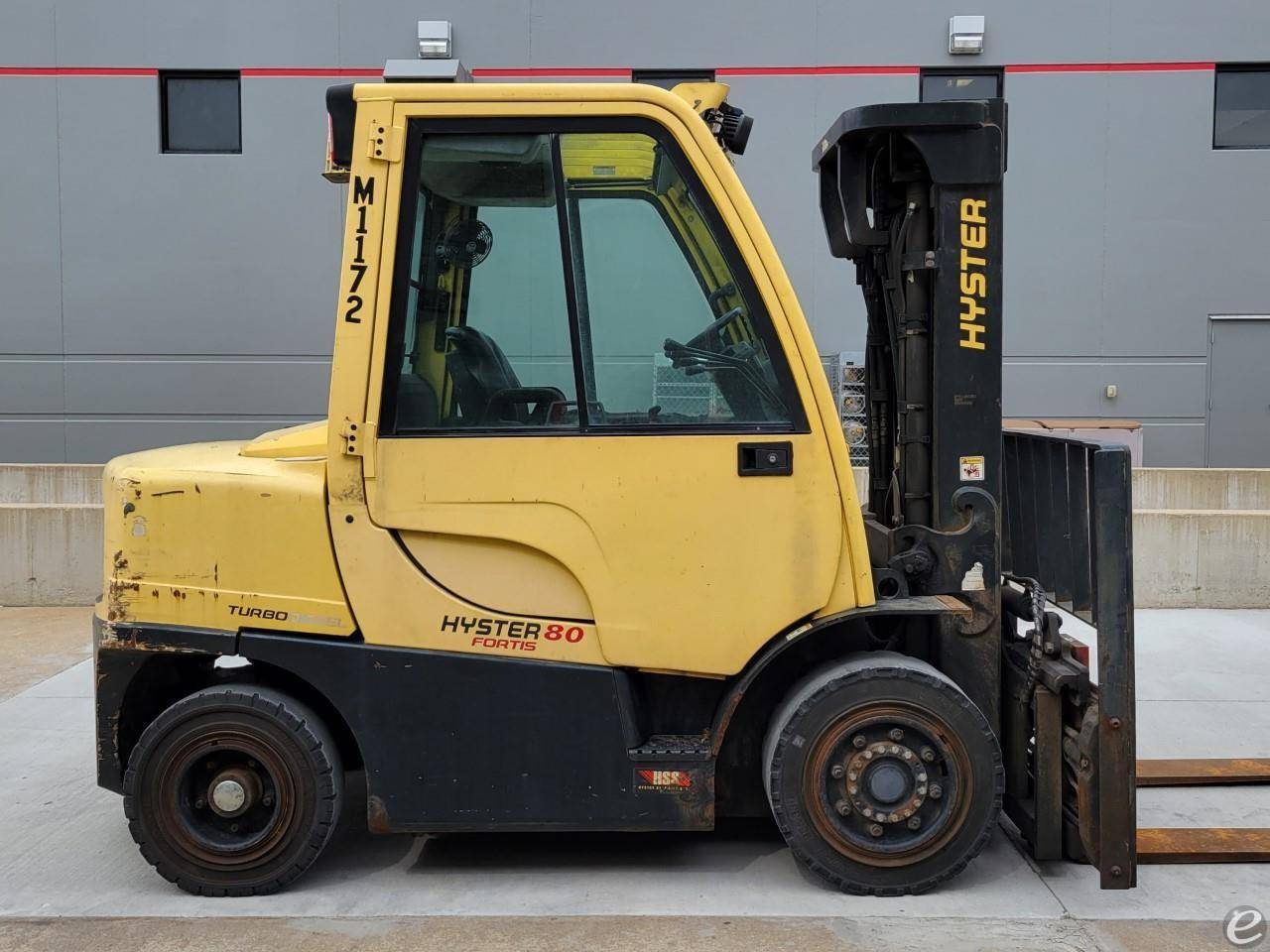 2016 Diesel Hyster H80FT Pneumatic Tire 4 Wheel Sit Down
