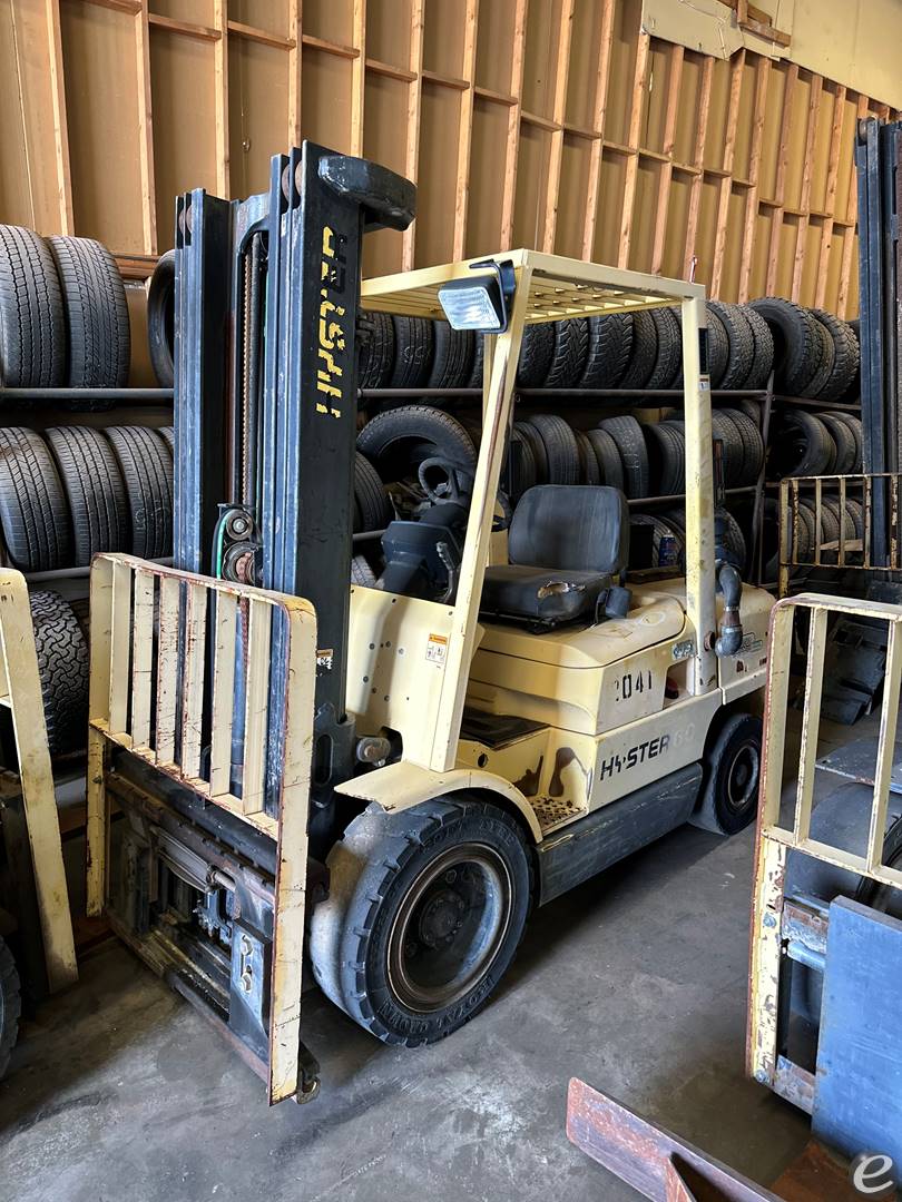 2001 Diesel Hyster H60xm Pneumatic Tire 4 Wheel Sit Down